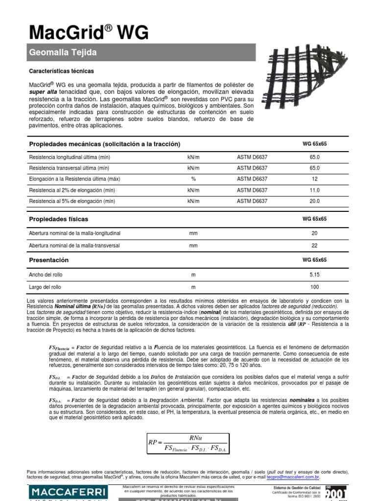 Macgrid - Geomalla Tejida | PDF