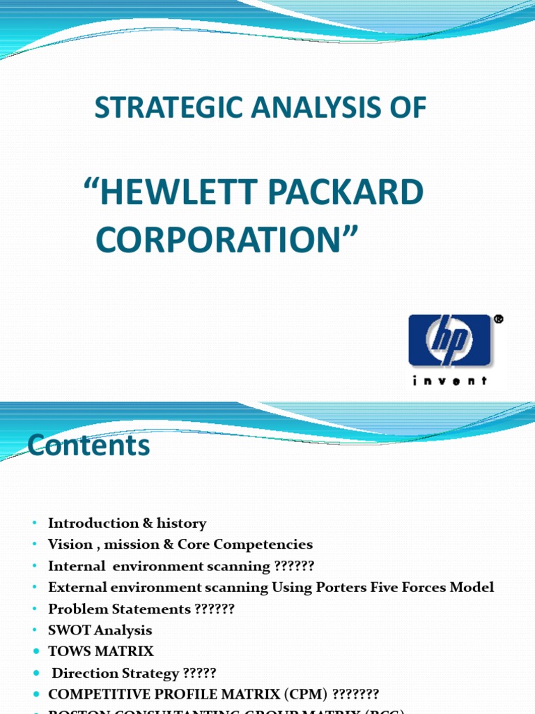 HP Casestudy Final 20.5 | PDF | Hewlett Packard | Dell