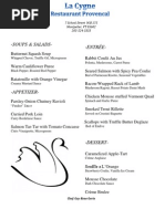 5 Course Table D'hote Menu | PDF