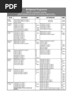 Ib Timetable Student Version 2025 | PDF