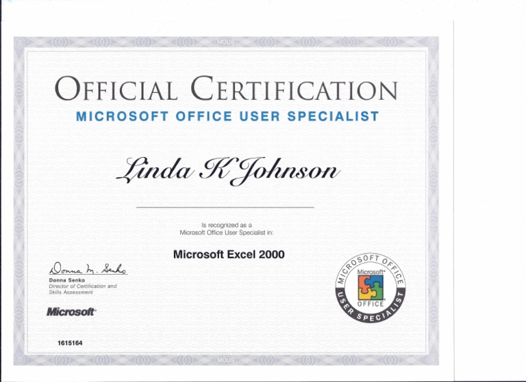 Mous Excel 2000 | PDF | Computers