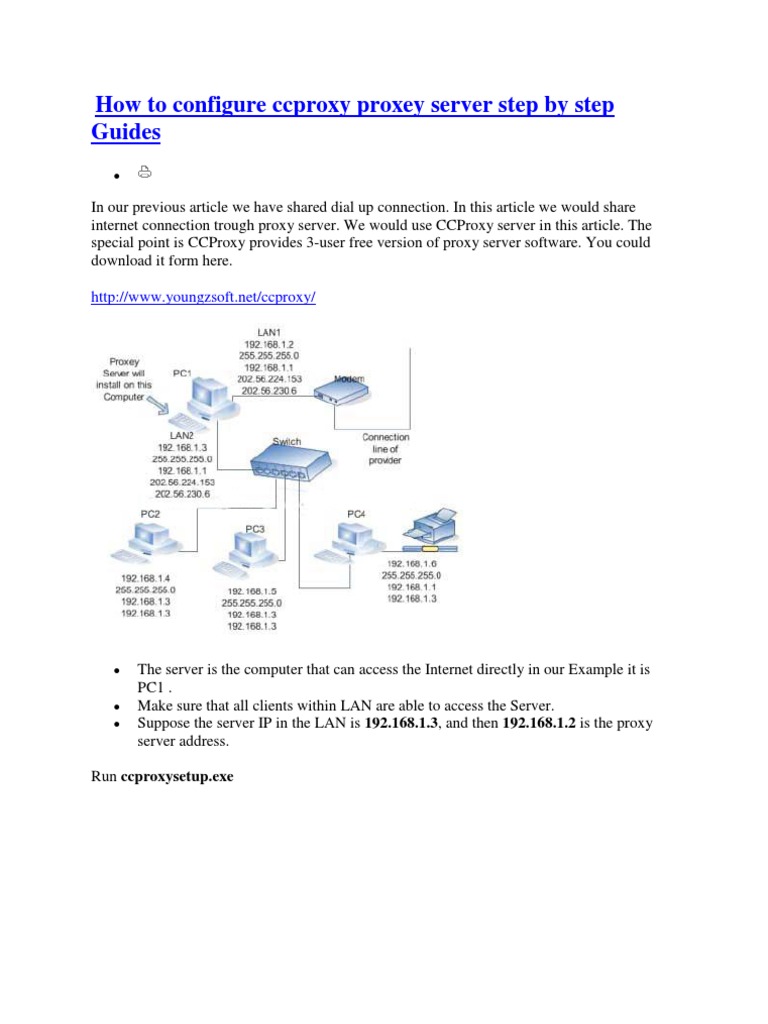 CC Proxy Setup | PDF | Proxy Server | File Transfer Protocol