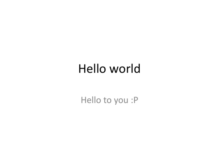 Hello People | PDF