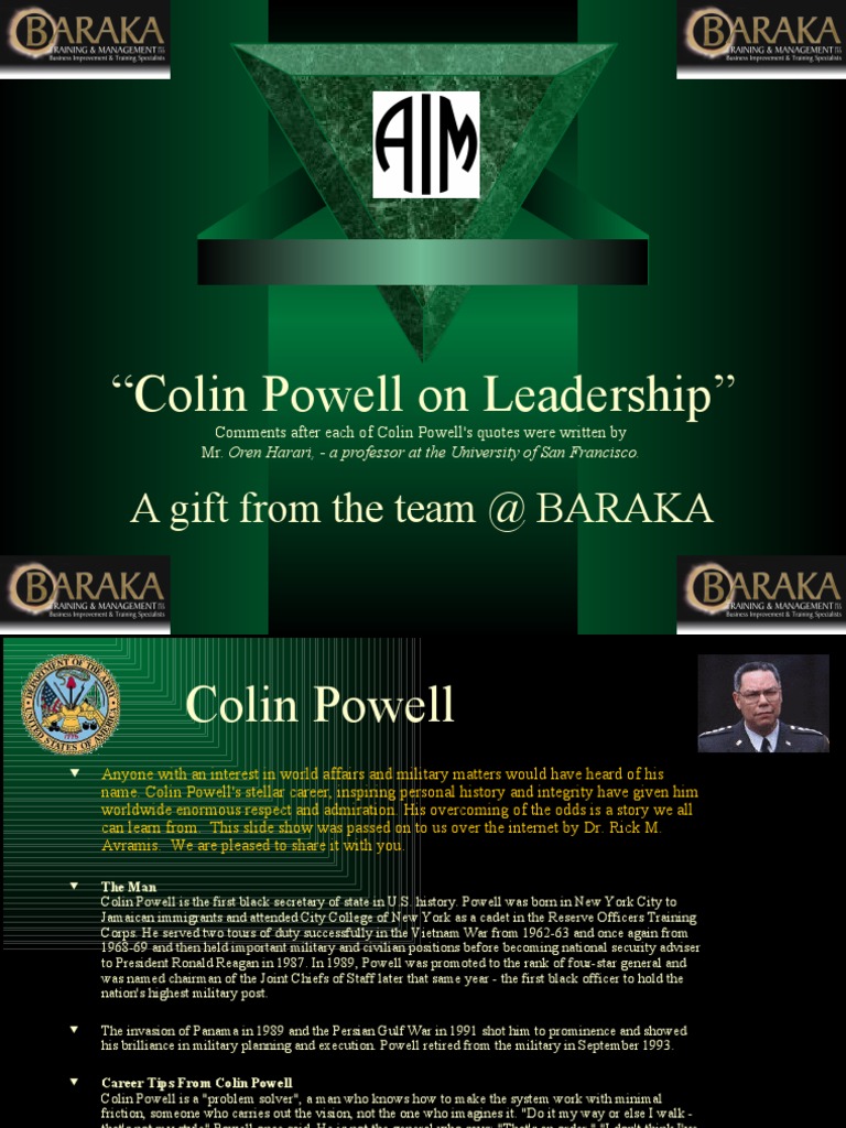 Collin Powell On Leadership | PDF | Colin Powell | Joint Chiefs Of Staff