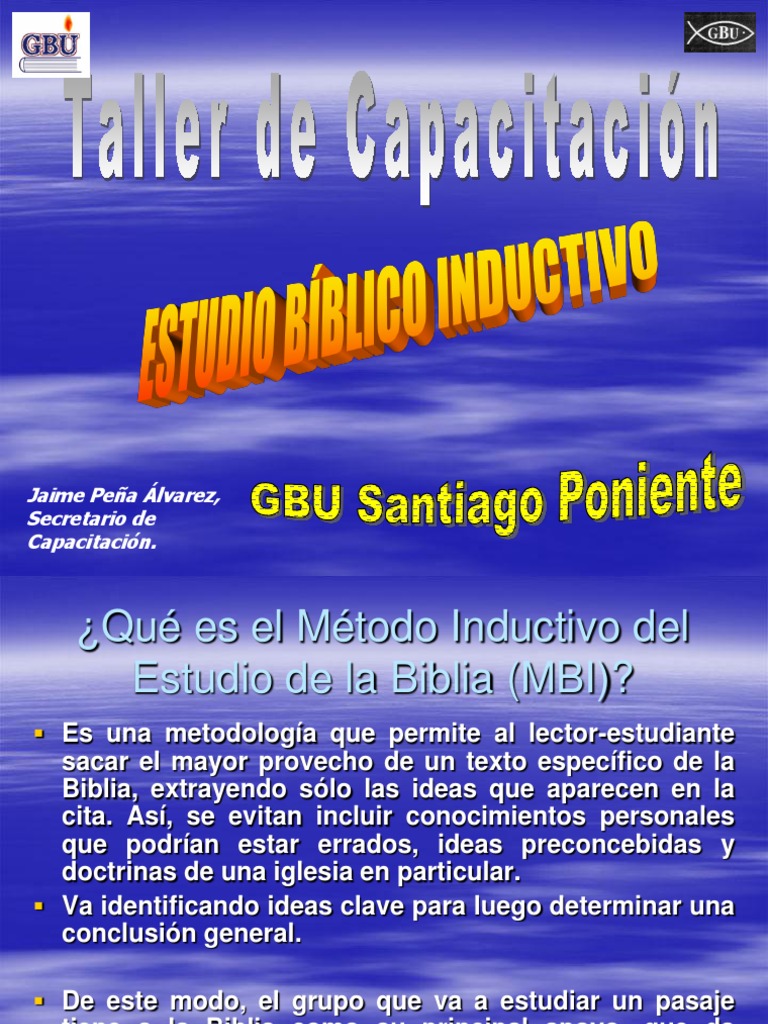 Método Inductivo para Estudio Bíblico | PDF