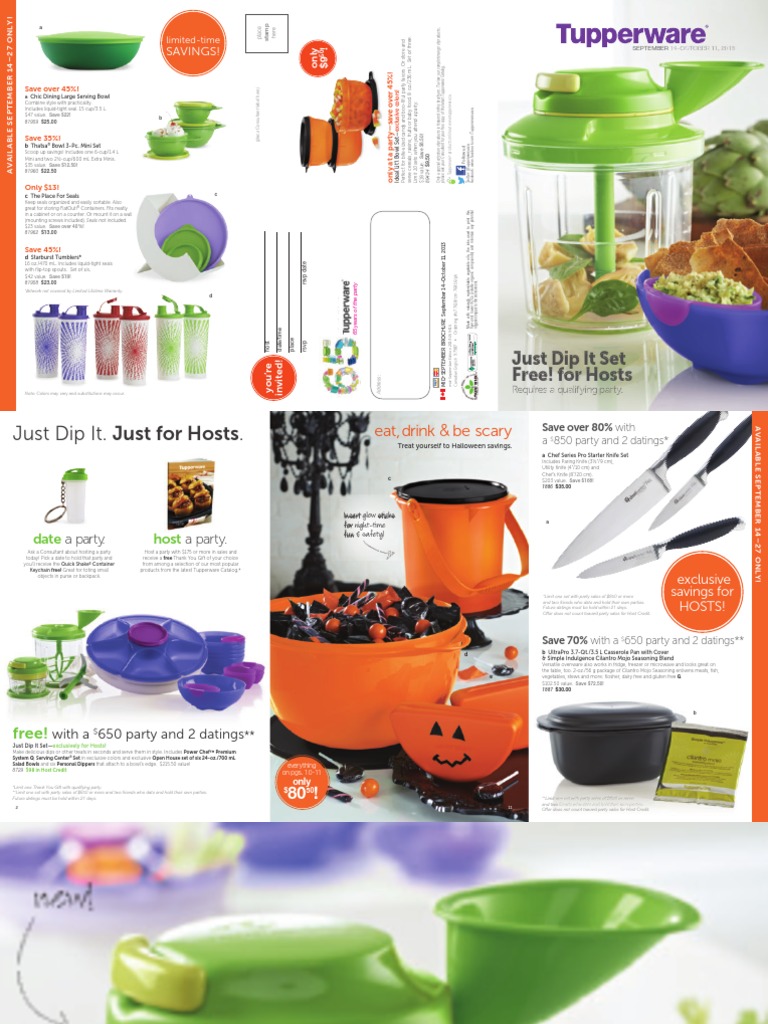 Tupperware Mid September 2013 Brochure CA English | PDF | Cookware And ...