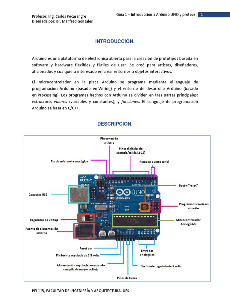 Arduino GUIA No 1 | PDF | Arduino | Arquitectura de Computadores
