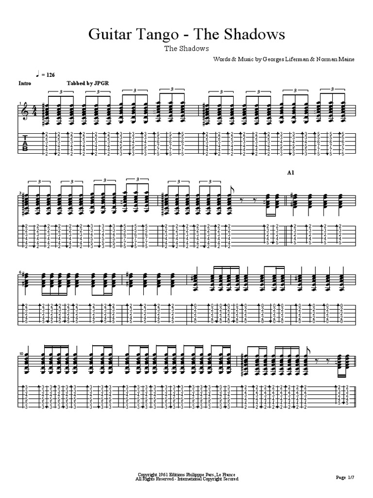 Shadows (The) - Guitar Tango v1 PDF | PDF | Sports