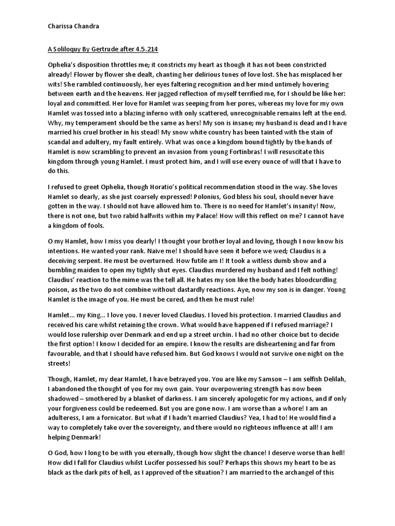 Made up soliloquy hamlet | Hamlet | Plays Based On European Myths And ...