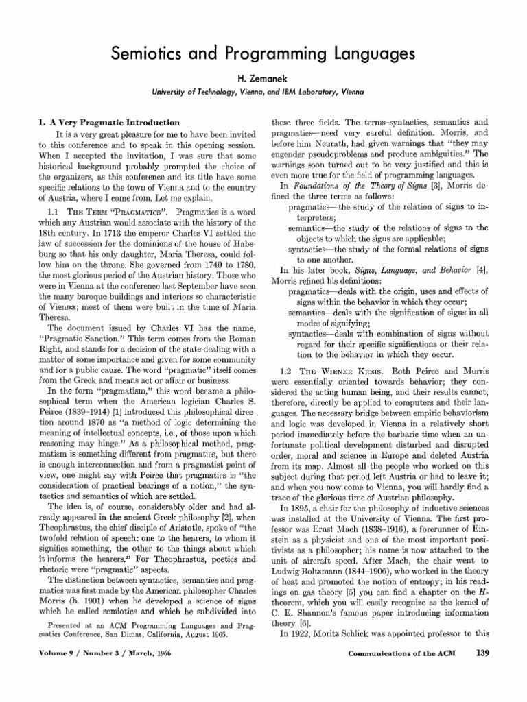 Semiotics of Programming Languages | PDF | Programming Language | Semantics