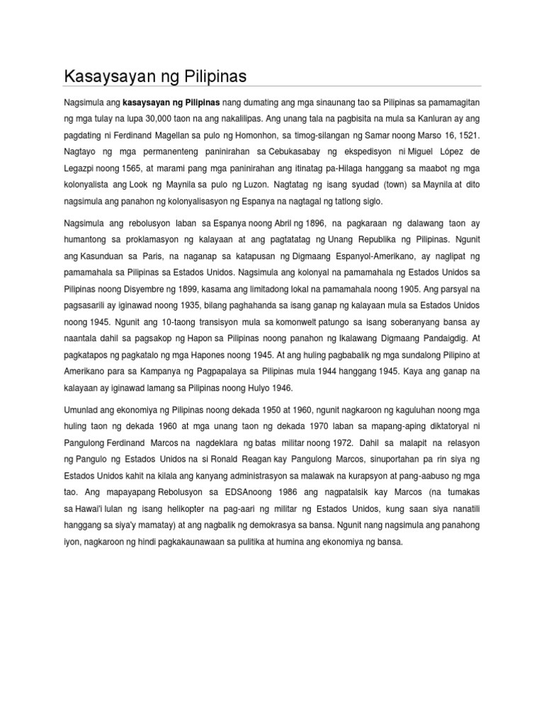 Kasaysayan NG Pilipinas | PDF