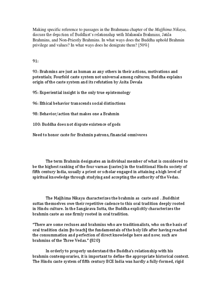 What Are Brahmins | PDF | Gautama Buddha | Indian Religions