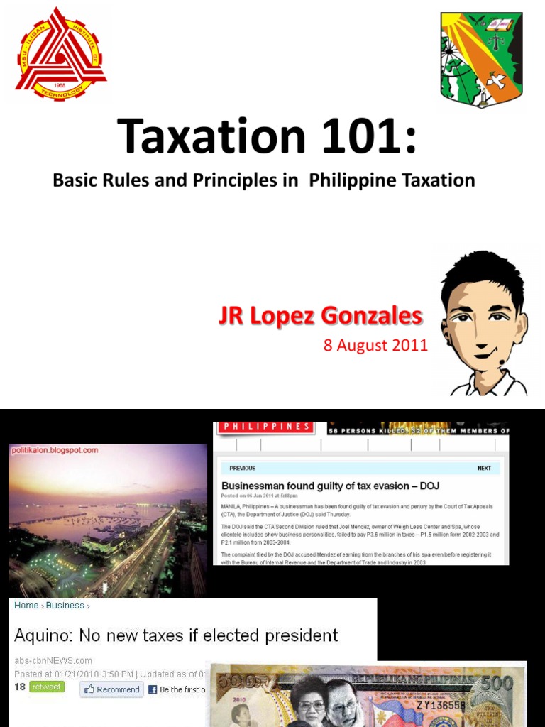 Taxation 101 Basic Rules and Principles | PDF | Taxation In The United ...
