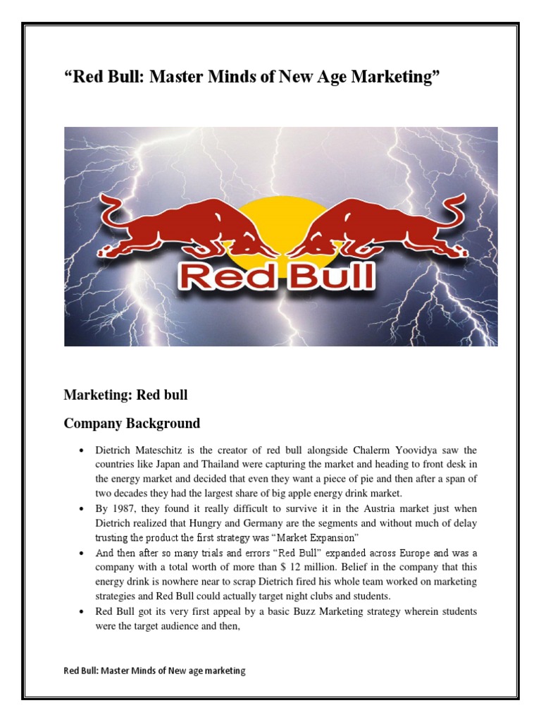 strategies of red bull | Brand | Target Audience