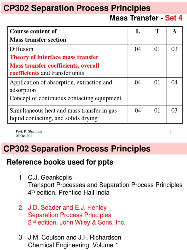 Mass Transfer Principles Overview | PDF | Mass Transfer | Phase (Matter)