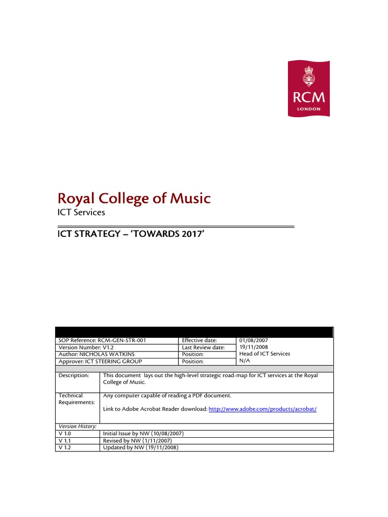 ICT Strategy | PDF | Itil | Educational Technology