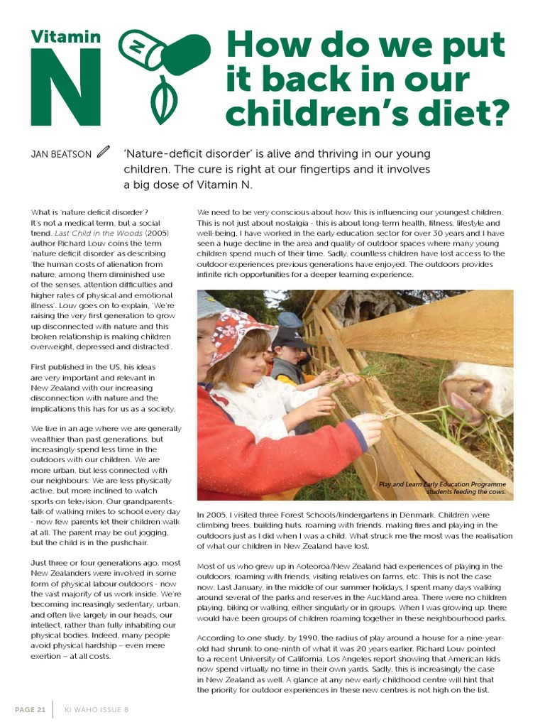 Combatting Nature-Deficit Disorder | PDF | Career & Growth