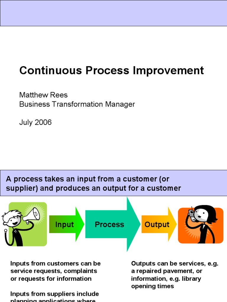Continuous Process Improvement | PDF | Business Process | Feedback