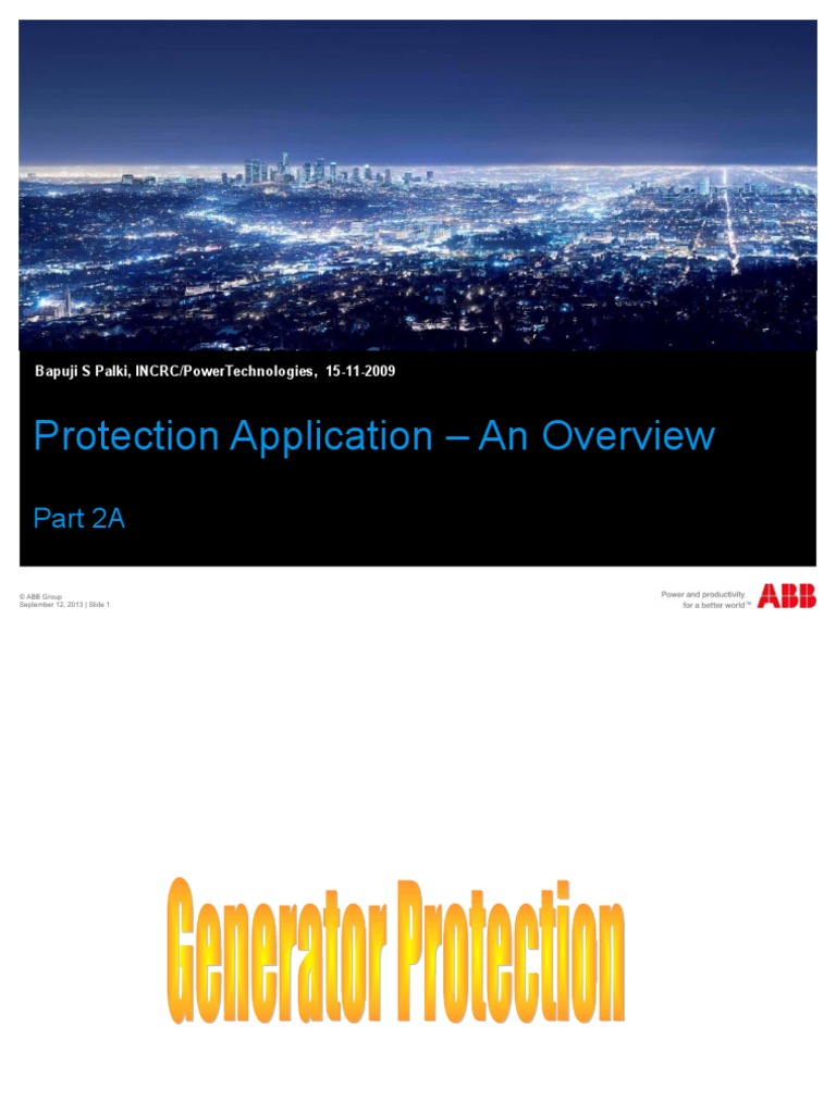 Protection Application - An Overview: Part 2A | PDF | Capacitor | Ac Power