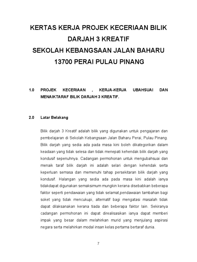 Kertas Kerja Keceriaan Kelas | PDF