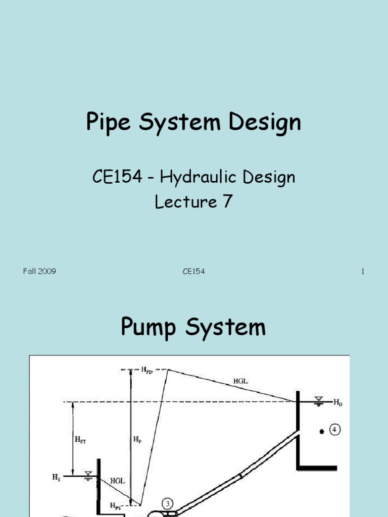Pipe System Design | PDF | Pump | Dynamics (Mechanics)