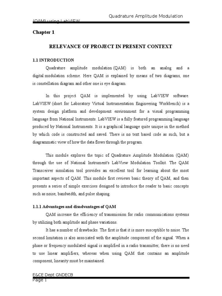 Relevance of Project in Present Context: E&Ce Dept Gndecb | PDF ...