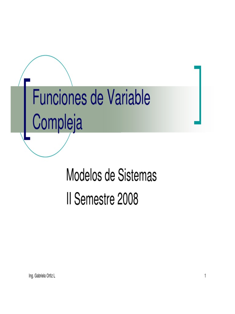 Funciones de Variable Compleja | PDF | Función (Matemáticas ...