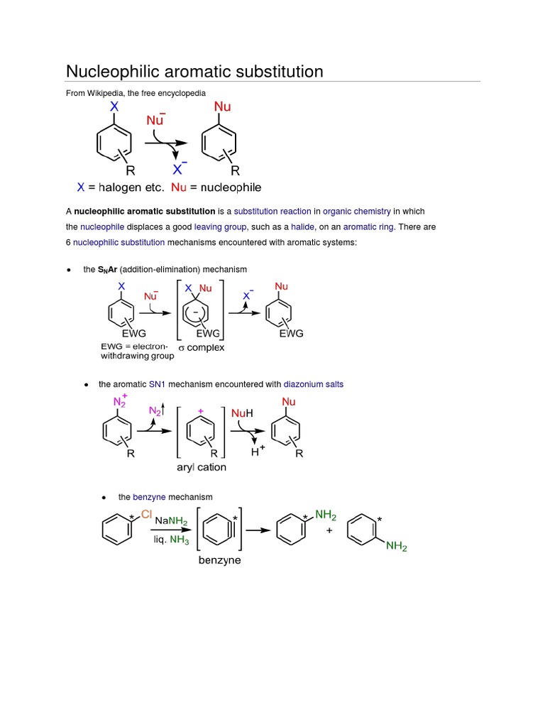 Nucleophilic Aromatic Substitution: From Wikipedia, The Free ...