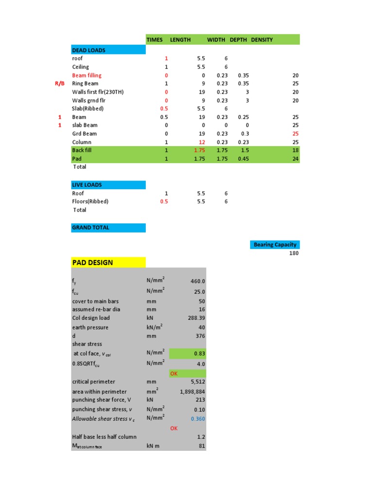 Structural/Civil Engineer's Building Structure Column Checks ...