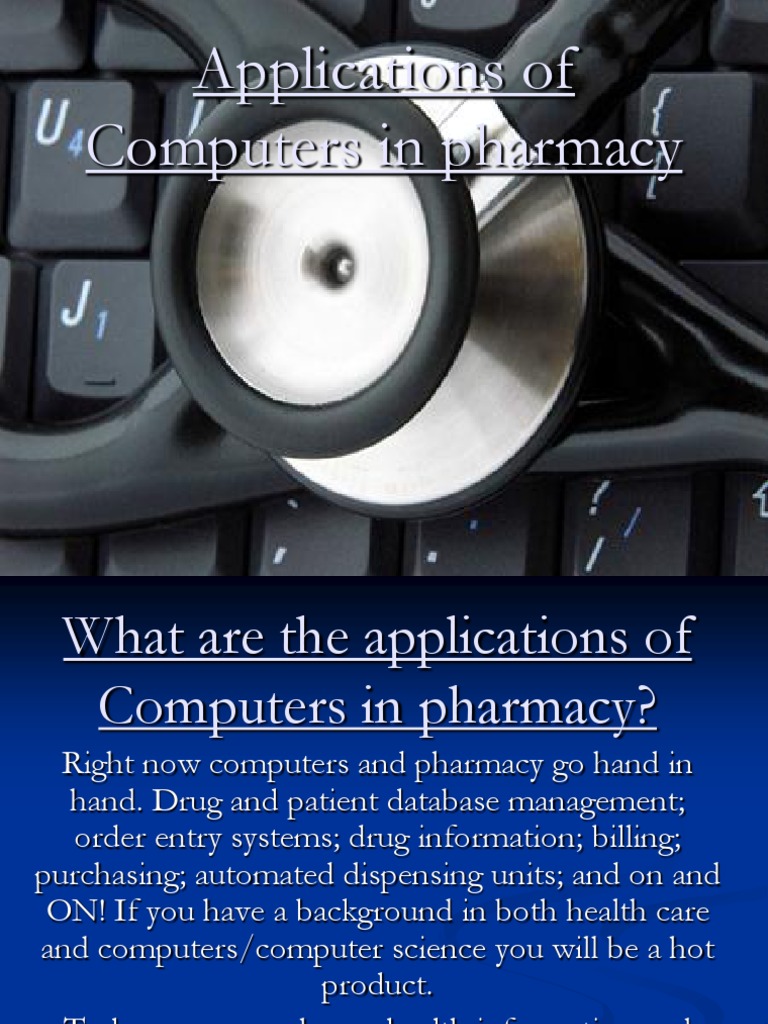Application of Computer in Pharmacy | PDF | Health Informatics ...