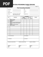 Precast Checklist | PDF | Precast Concrete | Concrete