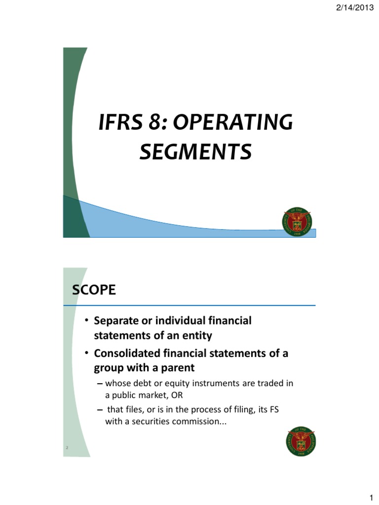 BA118 1 IFRS 8 Operating Segments Handout | PDF | Financial Statement ...