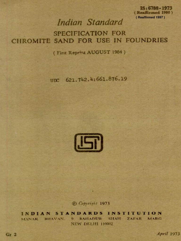 ( Reaffirmed 1997 ) | Foundry | Ph