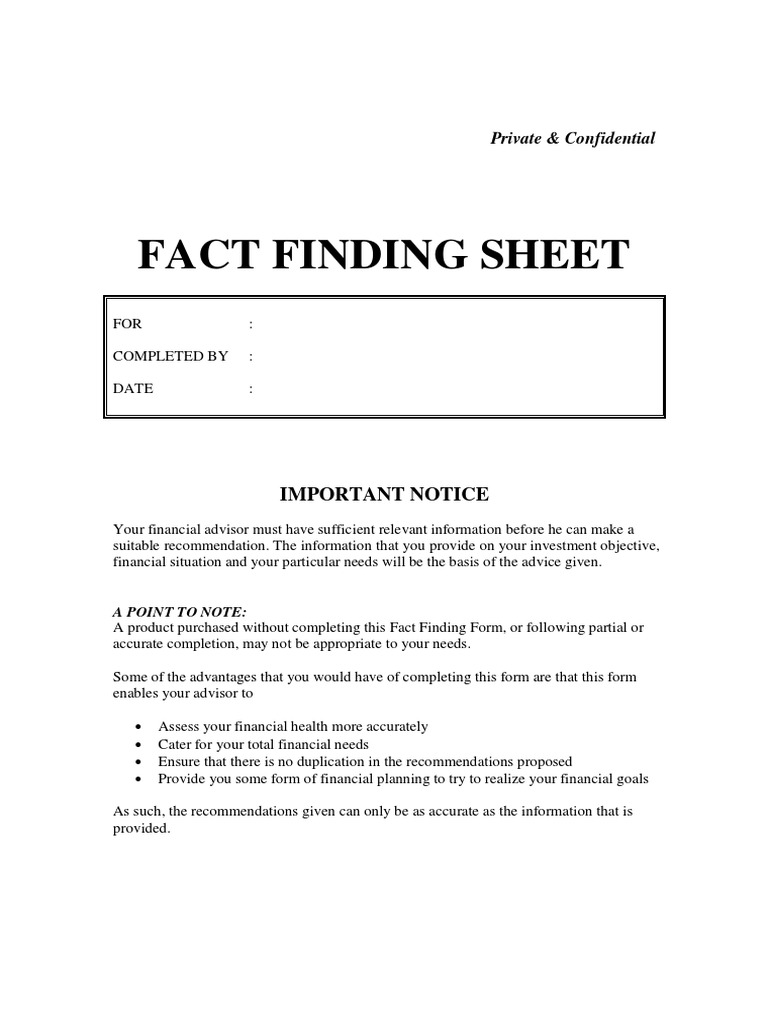 Fact Finding Sheet as at 26 September 2012 | Loans | Retirement