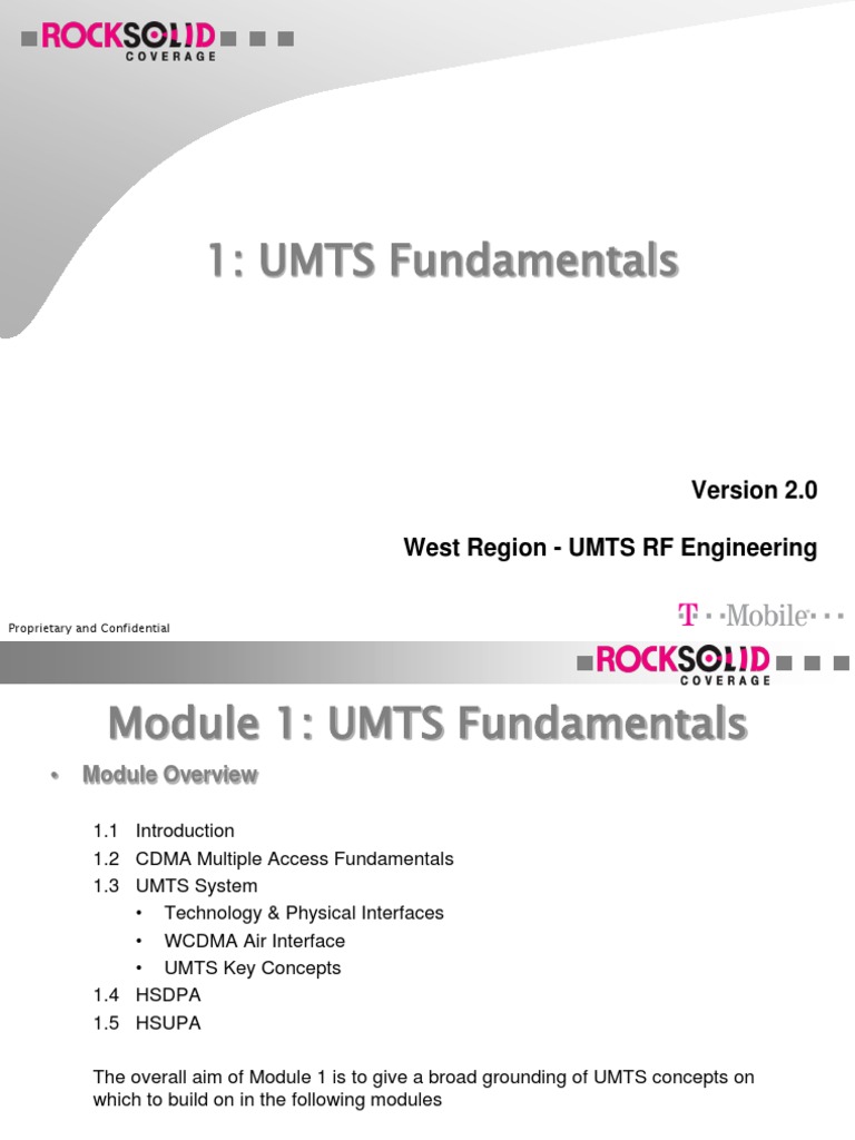 UMTS Fundamentals | PDF | Channel Access Method | Code Division ...