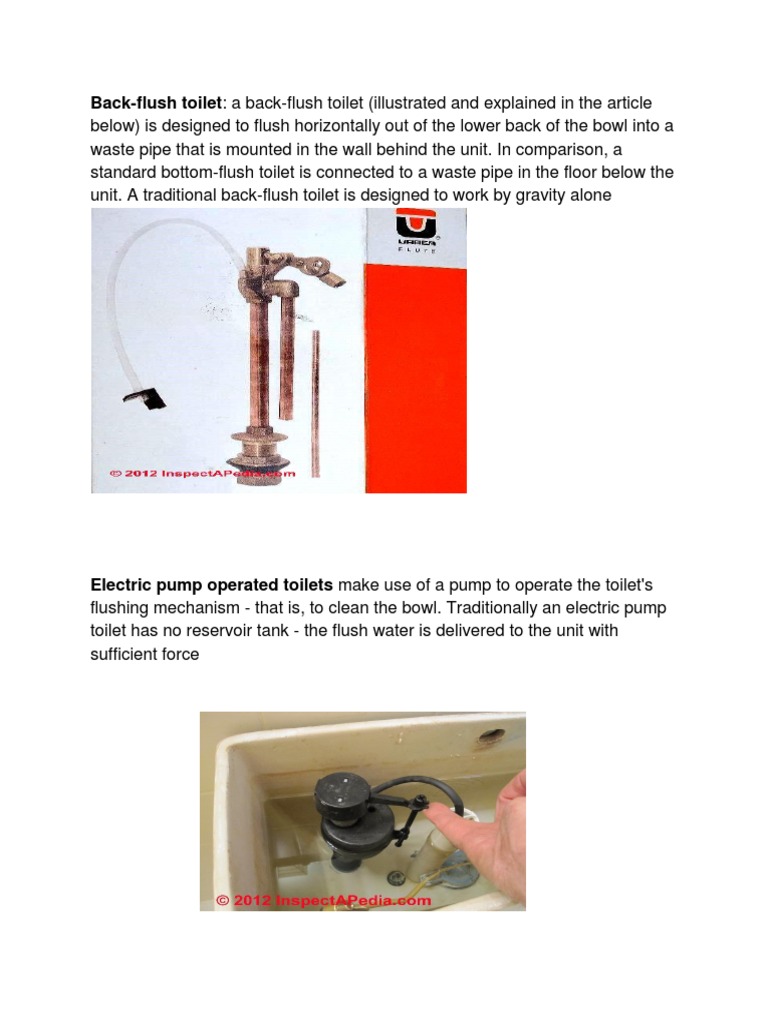 Back-Flush Toilet: A Back-Flush Toilet (Illustrated and Explained in ...