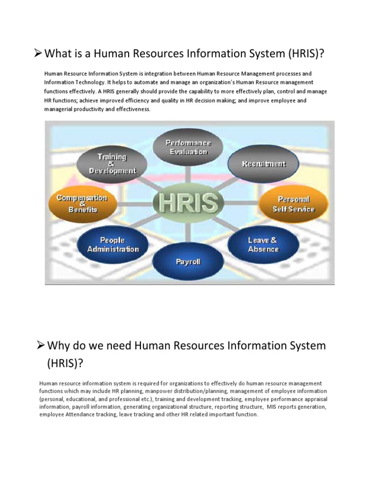 What Is A Human Resources Information System (HRIS) ? | PDF