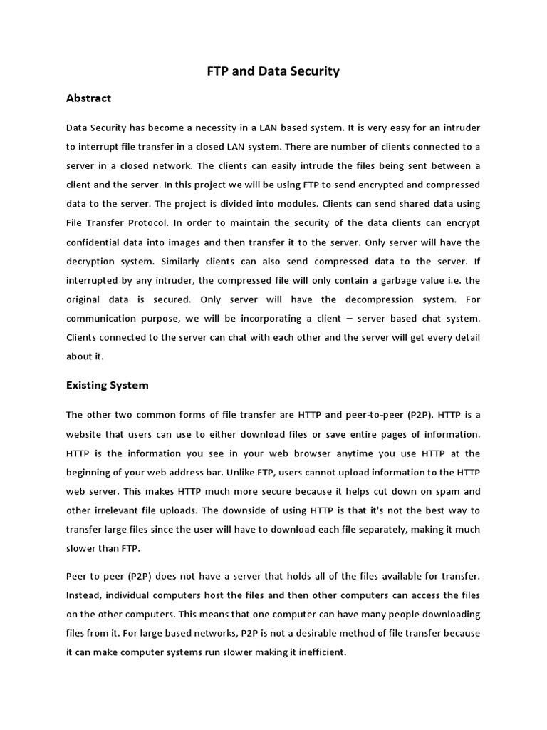 FTP Abstract | Download Free PDF | File Transfer Protocol | Web Server