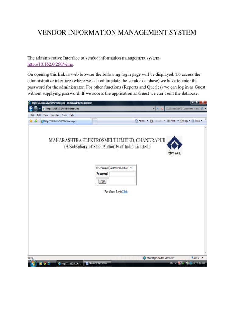 Vendor Information Management System | Download Free PDF | Databases ...