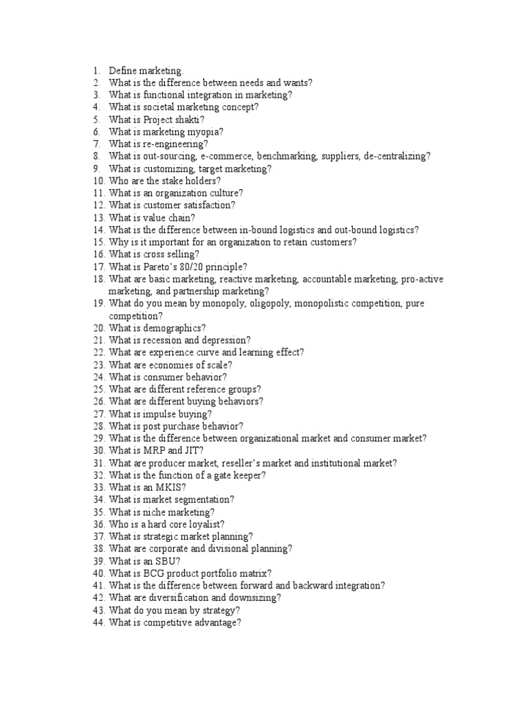 Marketing Domain Questions | PDF | Retail | Monopoly