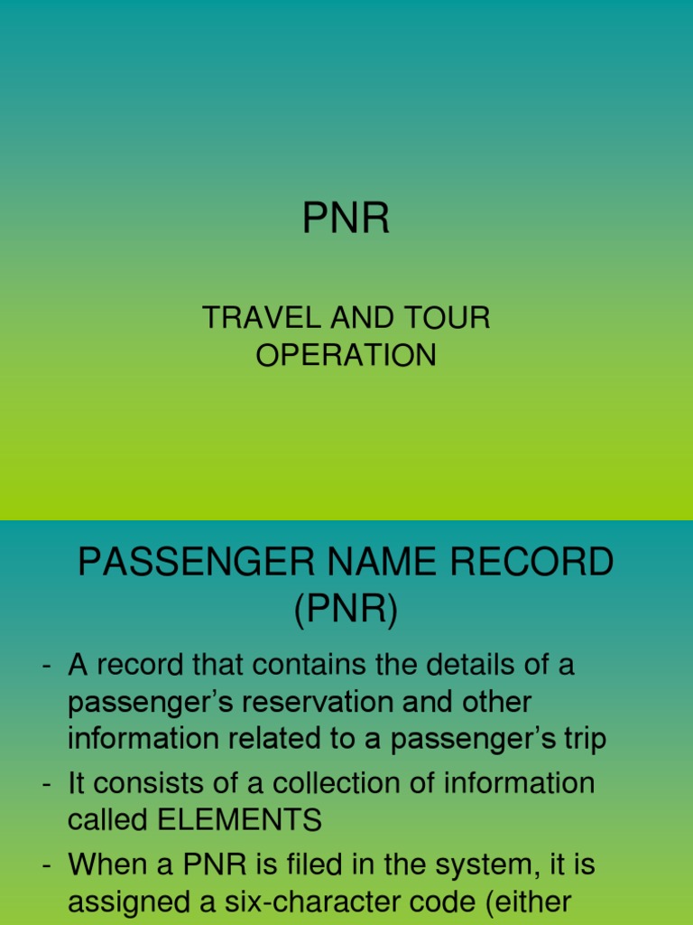 Pnr | Aviation | Industries