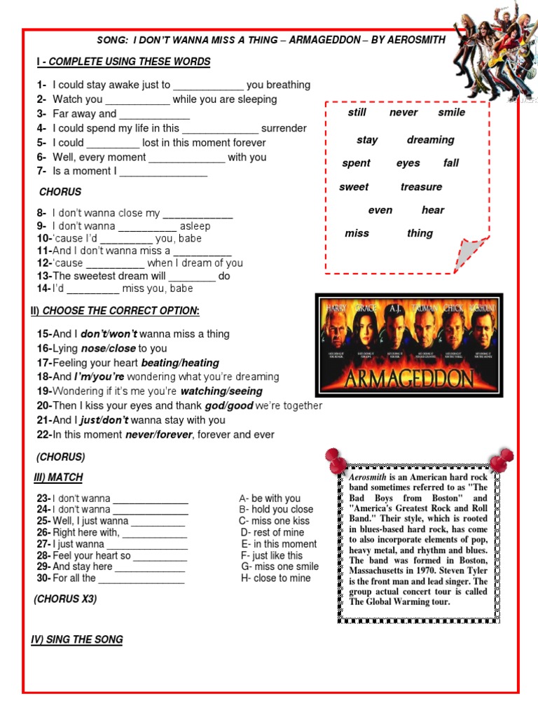 ESL Music Activity | PDF