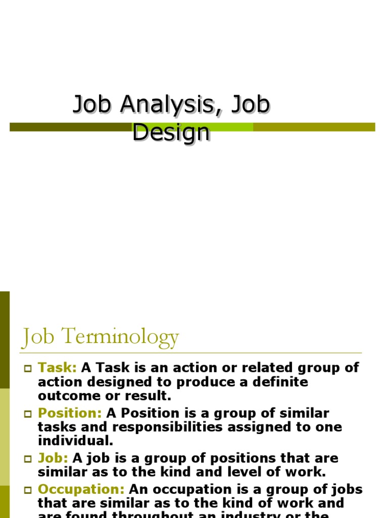 Job Analysis | PDF | Employment | Cognition