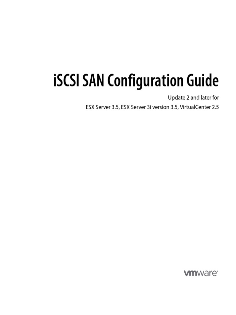 VMWARE Vi3!35!25 U2 Iscsi San CFG | PDF | V Mware | Network Interface Controller