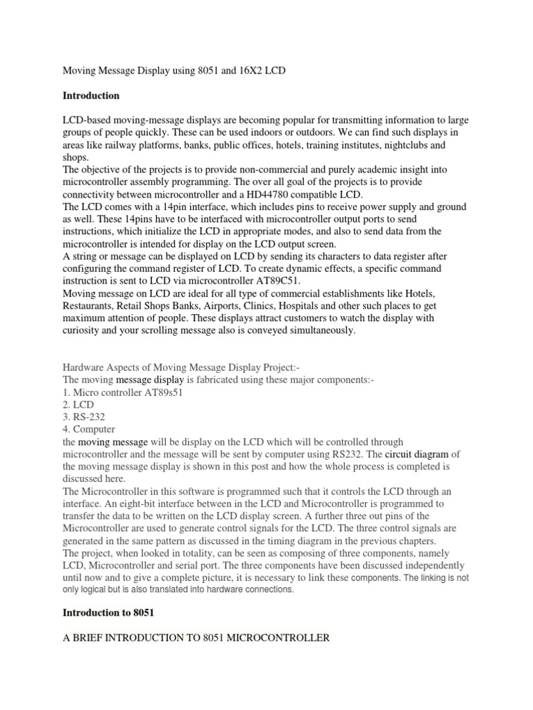 Moving MSG Display | PDF | Microcontroller | Flash Memory