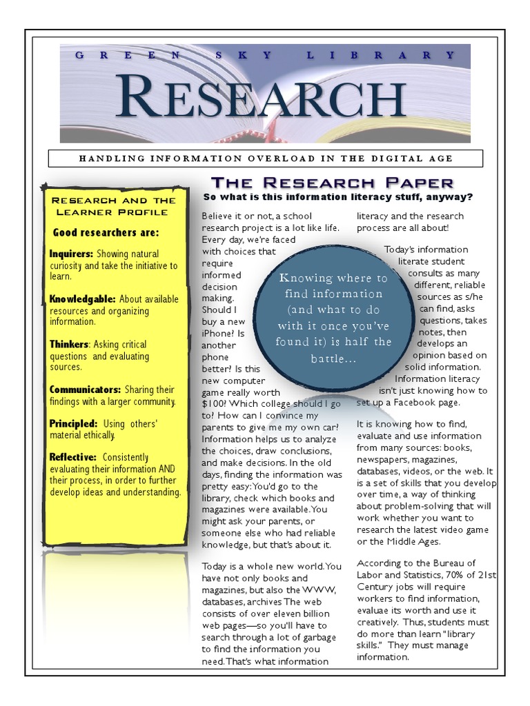 MYP Research Packet | Question | Evaluation | Free 30-day Trial | Scribd
