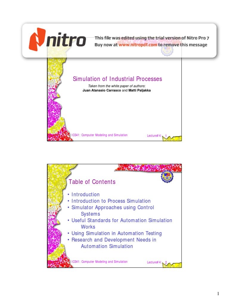 Simulation of Industrial Processes: An Overview of Process Simulation ...