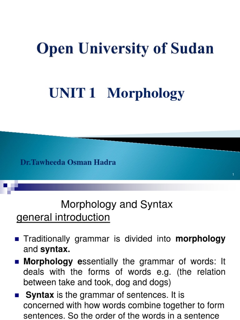 Morphology Synonym