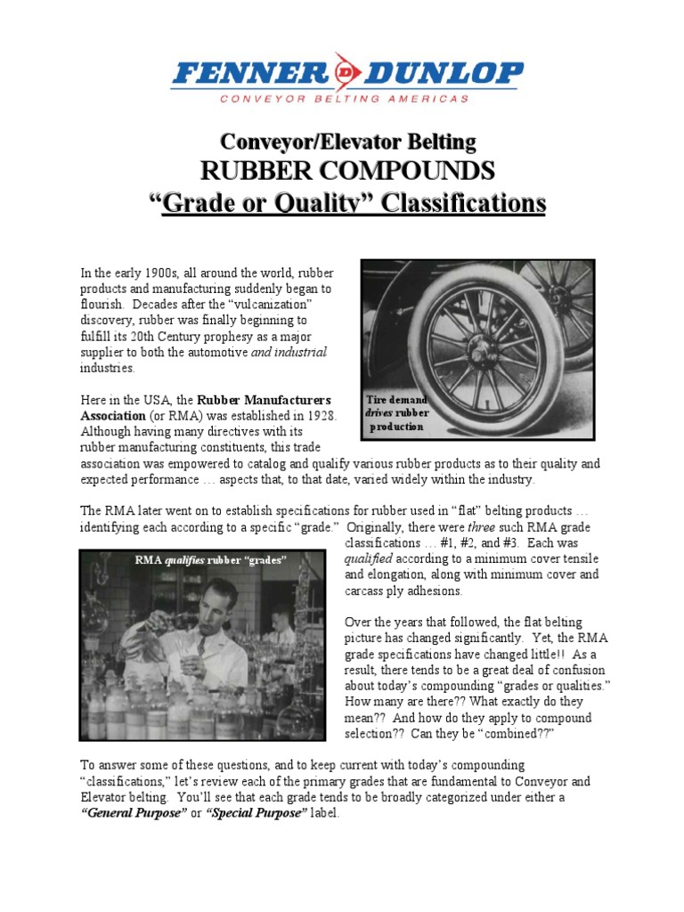 RMA Rubber Grades: Classifying Rubber Compounds According to Their ...