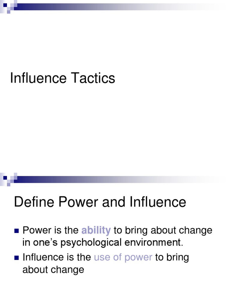 Influence Tactics | PDF